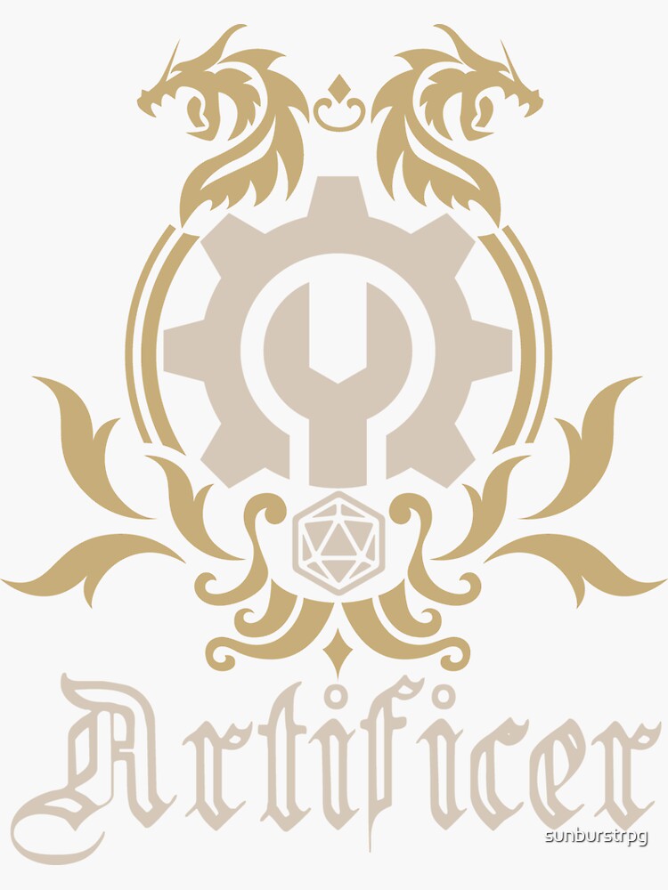 "D&D Artificer Class Simple Emblem | Dungeons and Dragons " Sticker for ...