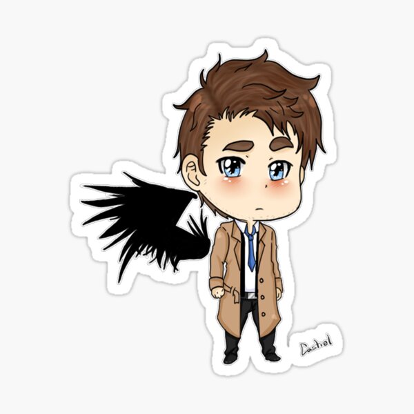 "Sticker - Castiel - Supernatural." Sticker by Shadowdark1 | Redbubble