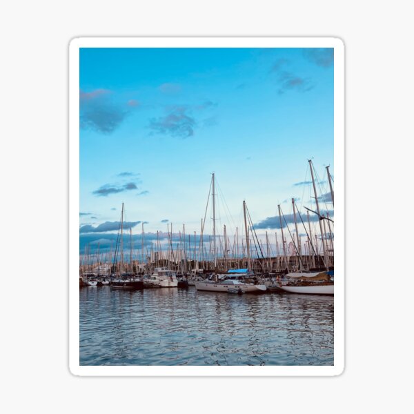 "Barcelona Yachts" Sticker for Sale by light-bubble | Redbubble