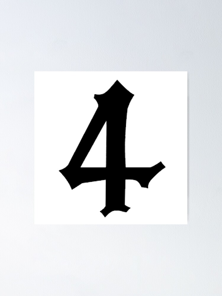 "Number 4" Poster by K O M O R E B I | Redbubble