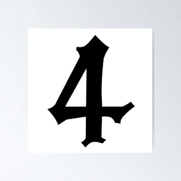 "Number 4" Poster by K O M O R E B I | Redbubble