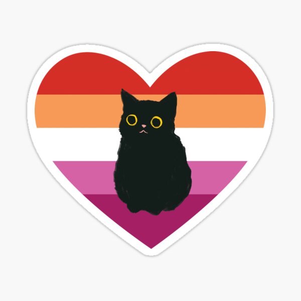 "Lesbian Cat" Sticker for Sale by fate-draws | Redbubble