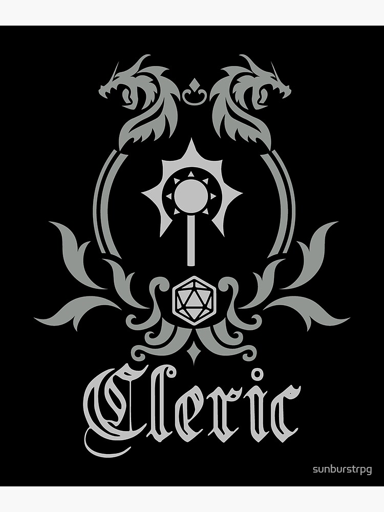 "D&D Cleric Class Simple Emblem | Dungeons and Dragons" Poster for Sale ...