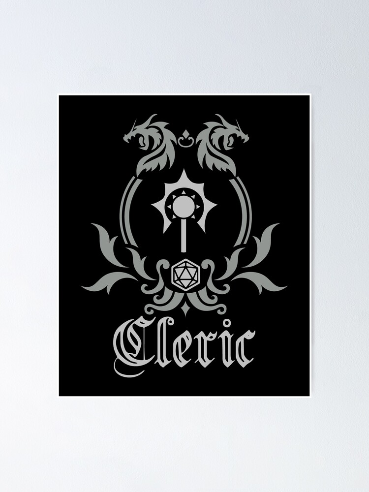 "D&D Cleric Class Simple Emblem | Dungeons and Dragons" Poster for Sale ...
