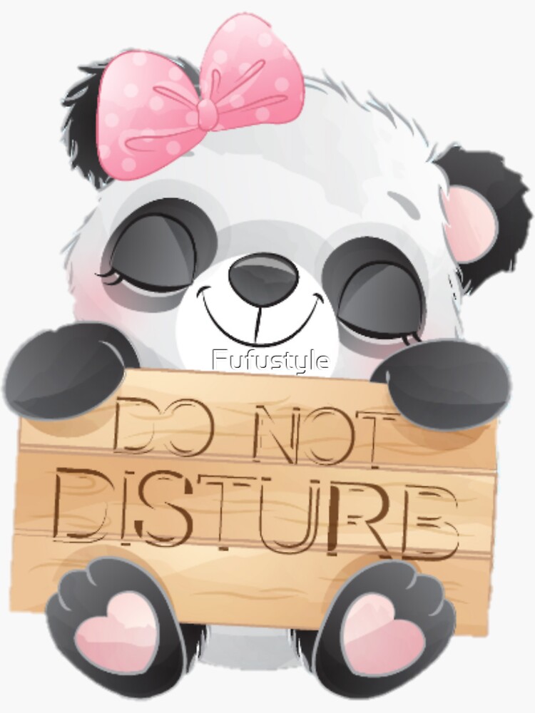 "Happy little panda.Don't disturb!" Sticker for Sale by Fufustyle ...
