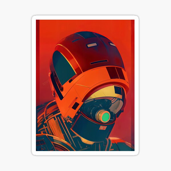 "Robot #023" Sticker for Sale by Dream-Horizon | Redbubble
