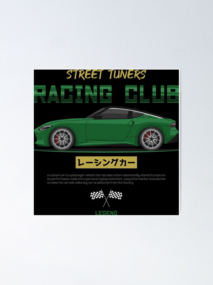 "Tuner Green 400Z JDM" Poster for Sale by goldentuners | Redbubble