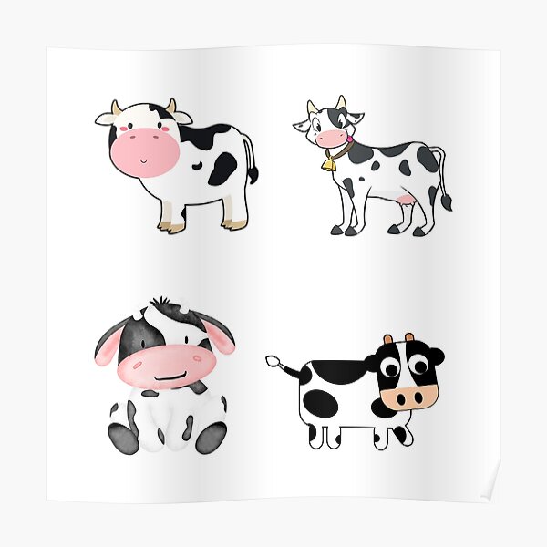 "Cow Sticker cool gifts for lover Cow ." Poster for Sale by ...