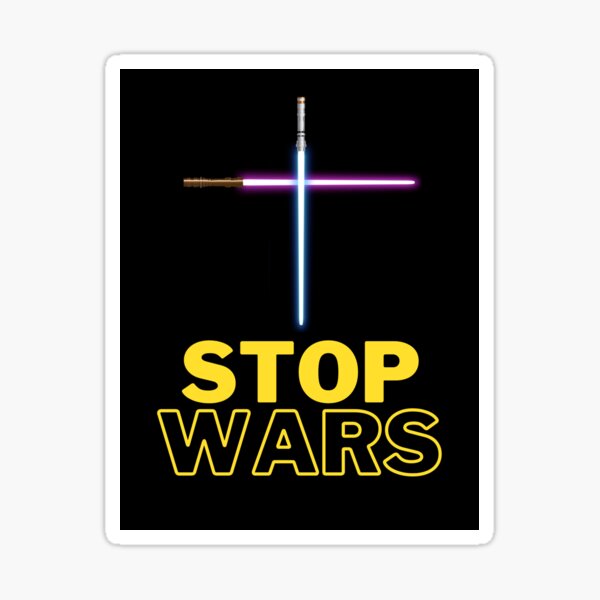 "STOP WARS" Sticker for Sale by schura0157 | Redbubble