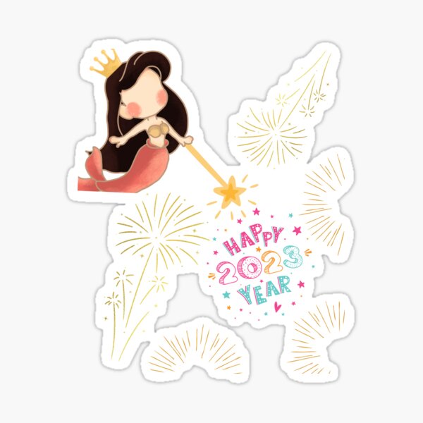 "happy new year 2023, let's celebrate together" Sticker for Sale by ...