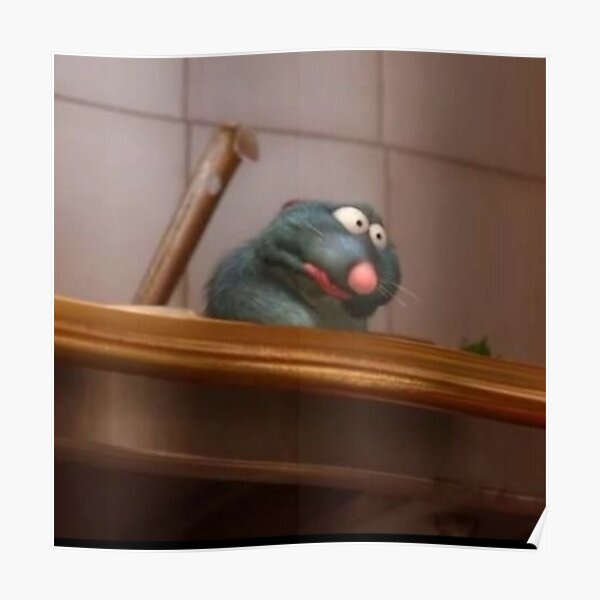 "remy ratatouille meme" Poster for Sale by Amywinehouse99 | Redbubble