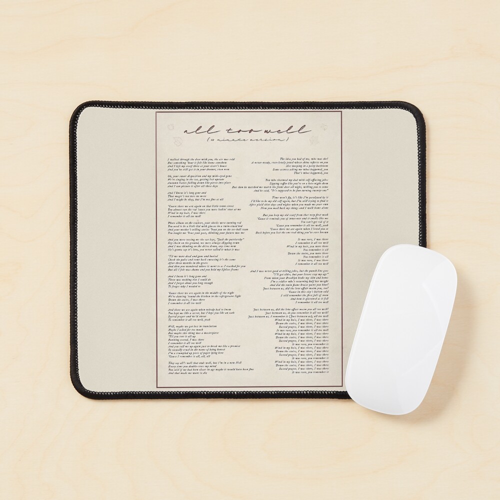 "All Too Well Lyric" Poster for Sale by Isabella-Menzel | Redbubble