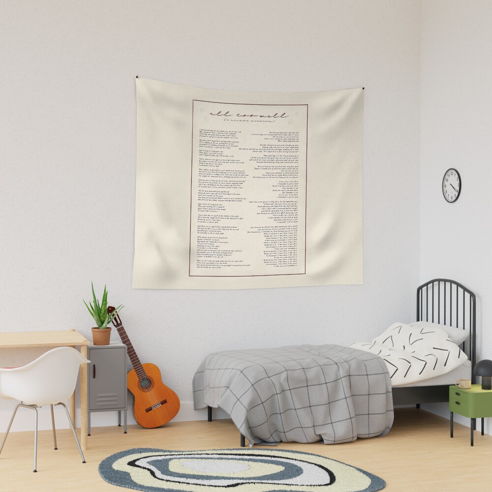 "All Too Well Lyric" Poster for Sale by Isabella-Menzel | Redbubble