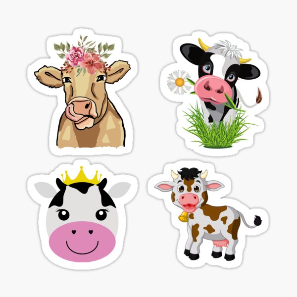 "Cow Sticker cool gifts for lover Cow ." Sticker for Sale by ...