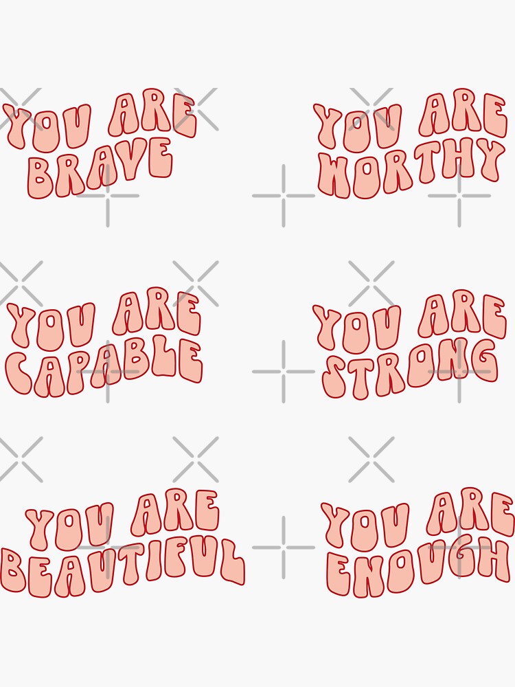"You Are Positive Affirmation Sticker Pack" Sticker for Sale by ...
