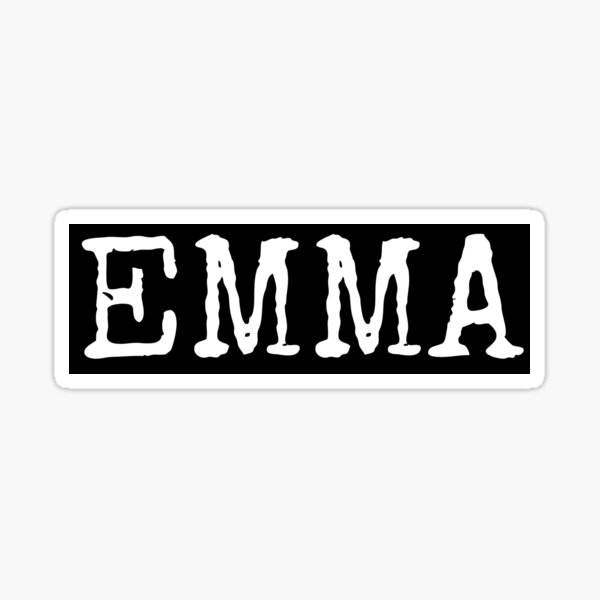 "Emma Name" Sticker for Sale by GoldTypo | Redbubble