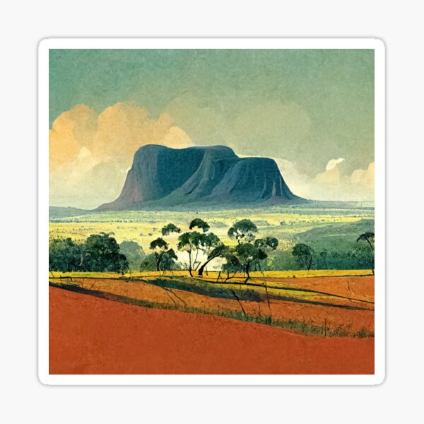 "Uluru Ayers Rock" Sticker for Sale by Art-Zhela | Redbubble