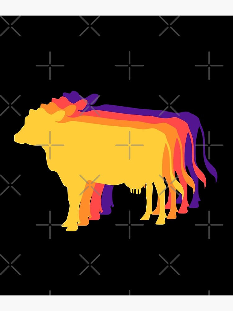 "Rainbow cow #3" Poster for Sale by VividArtDsgn | Redbubble
