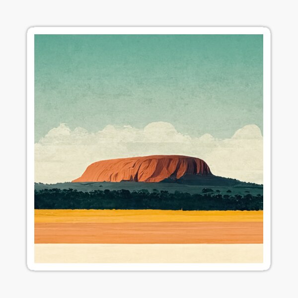 "Uluru Ayers Rock" Sticker for Sale by Art-Zhela | Redbubble