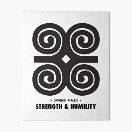 "DWENNIMMEN - RAM'S HORNS Adinkra Symbol of Humility and Strength" Art ...