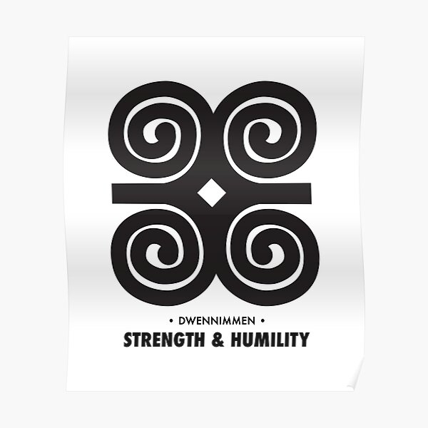 "DWENNIMMEN - RAM'S HORNS Adinkra Symbol of Humility and Strength ...
