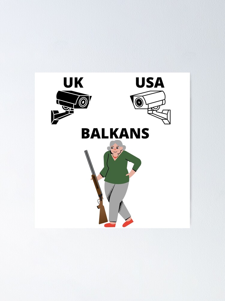 "Balkan security cameras" Poster for Sale by balkansunite | Redbubble