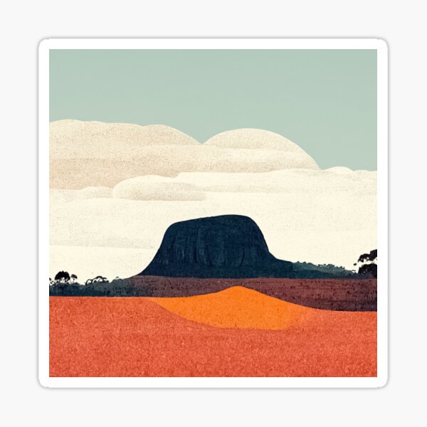 "Uluru Ayers Rock" Sticker for Sale by Art-Zhela | Redbubble