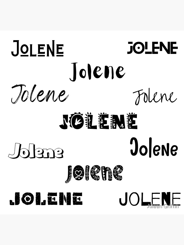 "Jolene In 10 different fonts" Poster for Sale by magleen | Redbubble