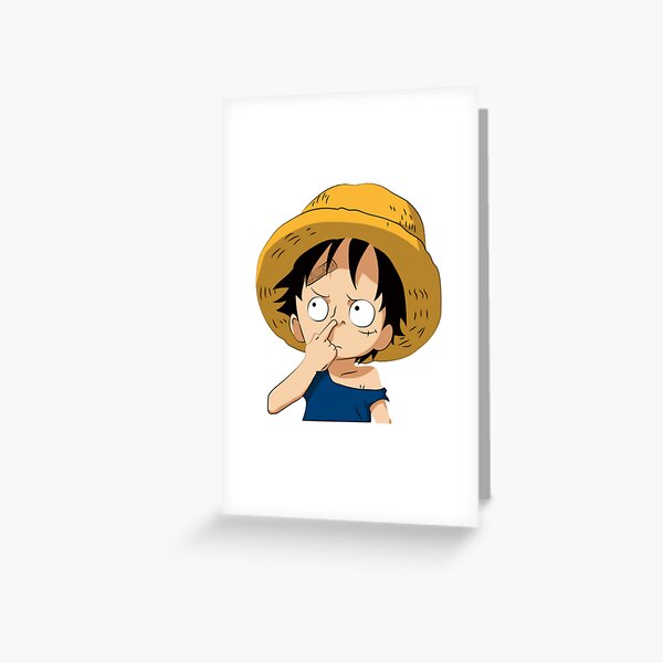 "One Piece Monkey D. Luffy Picking Nose" Greeting Card for Sale by ...