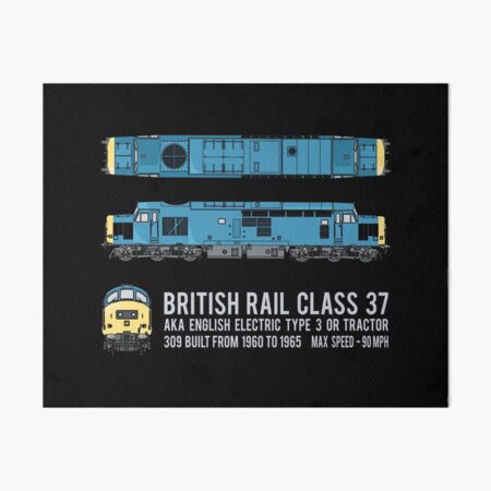 "British Rail Class 37 English Electric Type 3 Locomotive Diagrams Gift ...
