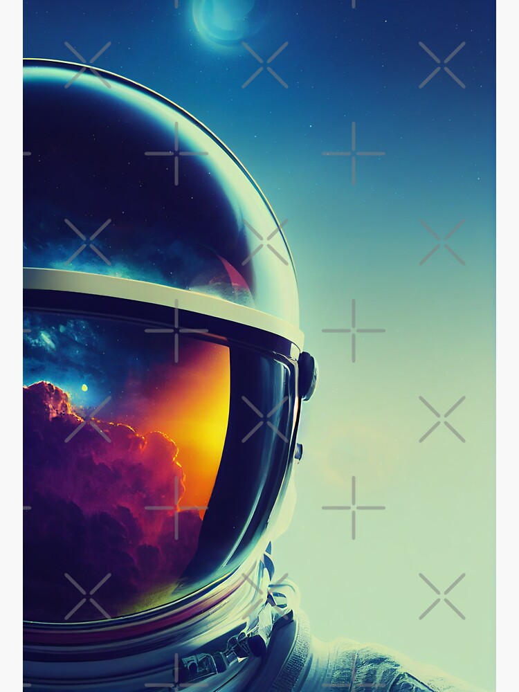 "Astronaut reflective helmet 4" Sticker for Sale by osy003 | Redbubble