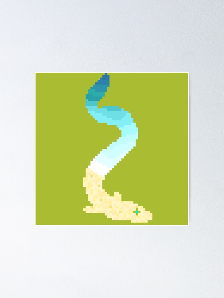 "Modern Pixel Ocean Sea Eel" Poster for Sale by jofudachi | Redbubble