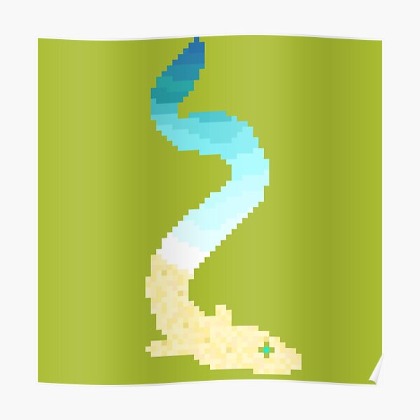 "Modern Pixel Ocean Sea Eel" Poster for Sale by jofudachi | Redbubble