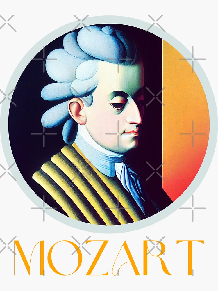 "Mozart" Sticker for Sale by Cryptilian | Redbubble