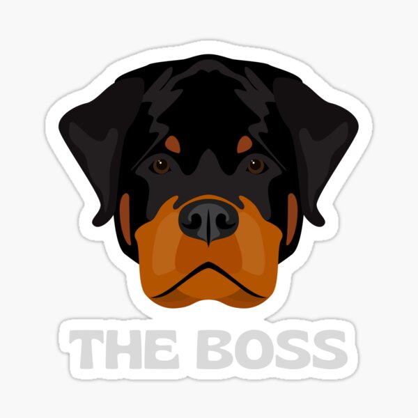 "Rottweiler The Boss Dog" Sticker for Sale by MWProject | Redbubble