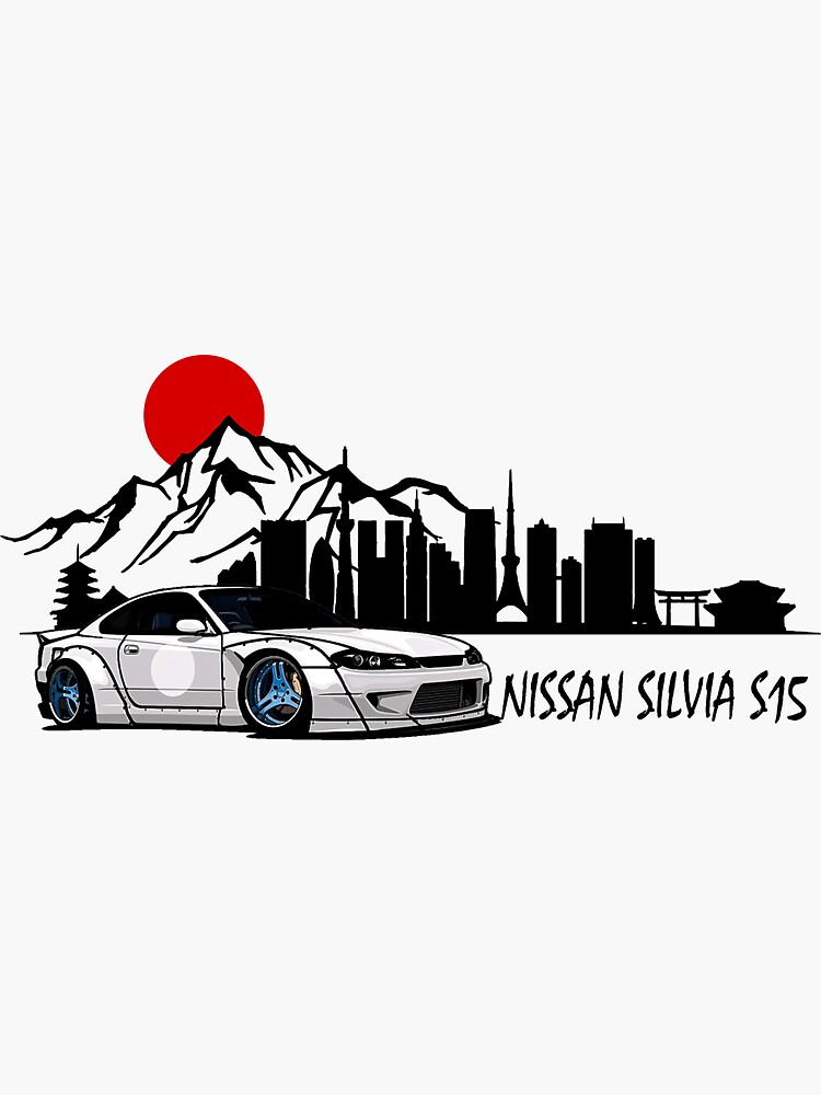 "Nissan Silvia S15, JDM Car" Sticker for Sale by T-JD | Redbubble