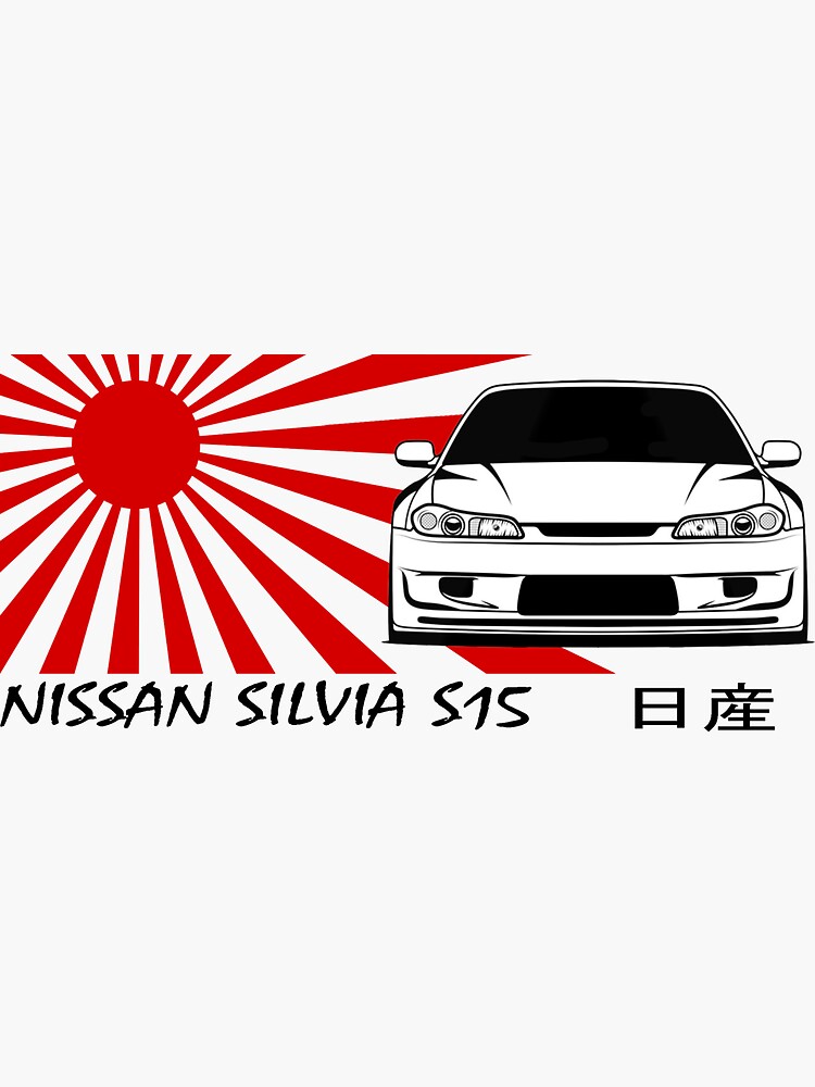 "Nissan Silvia S15, JDM Car" Sticker for Sale by T-JD | Redbubble
