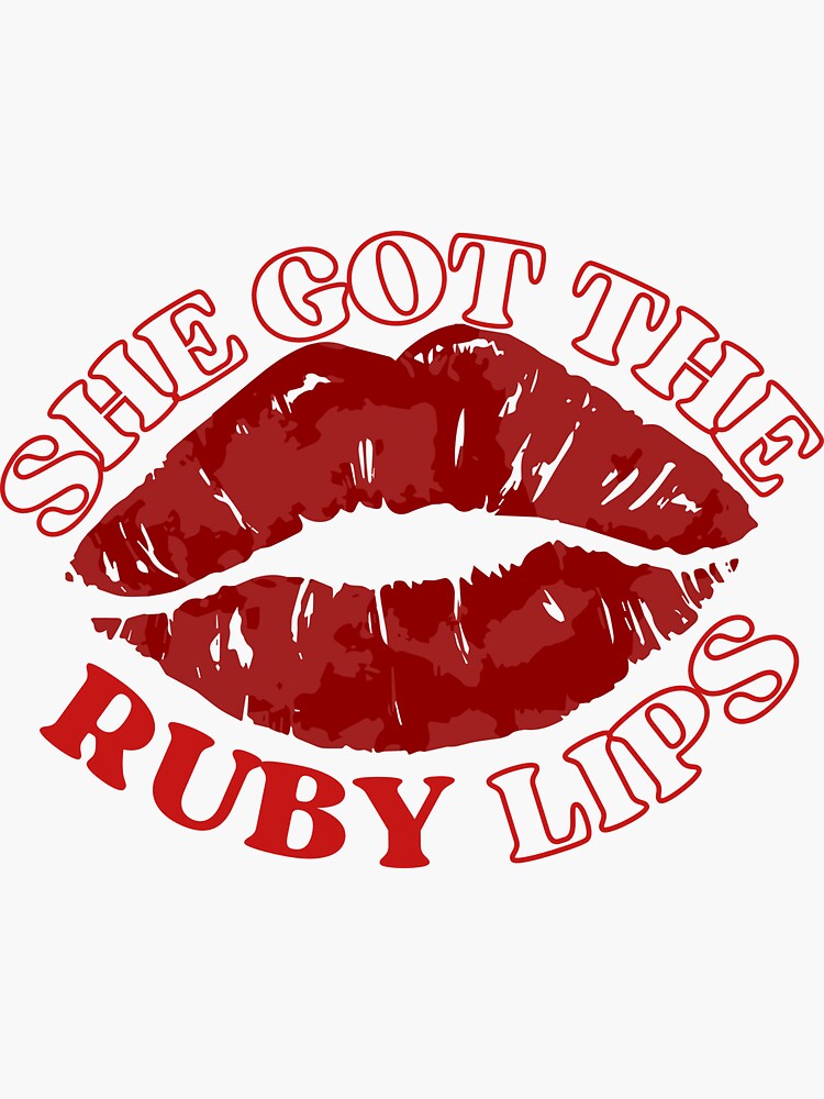 "She got the ruby lips" Sticker for Sale by Yuzain421 | Redbubble