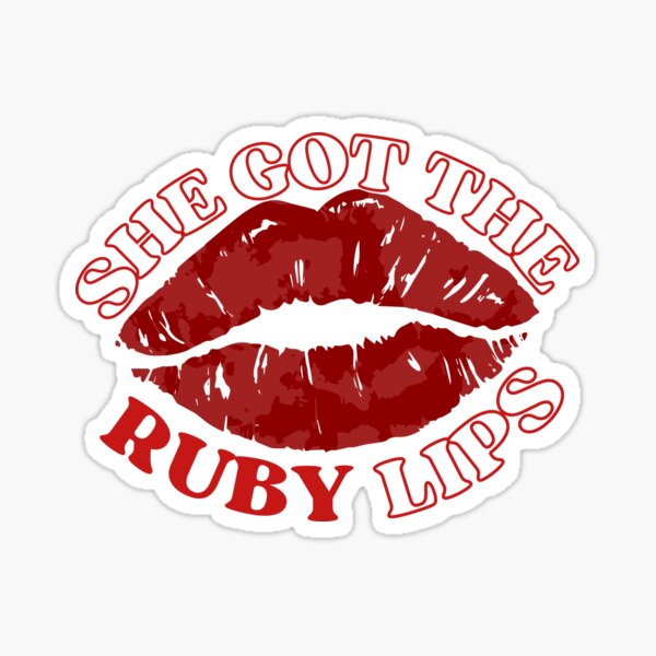 "She got the ruby lips" Sticker for Sale by Yuzain421 | Redbubble