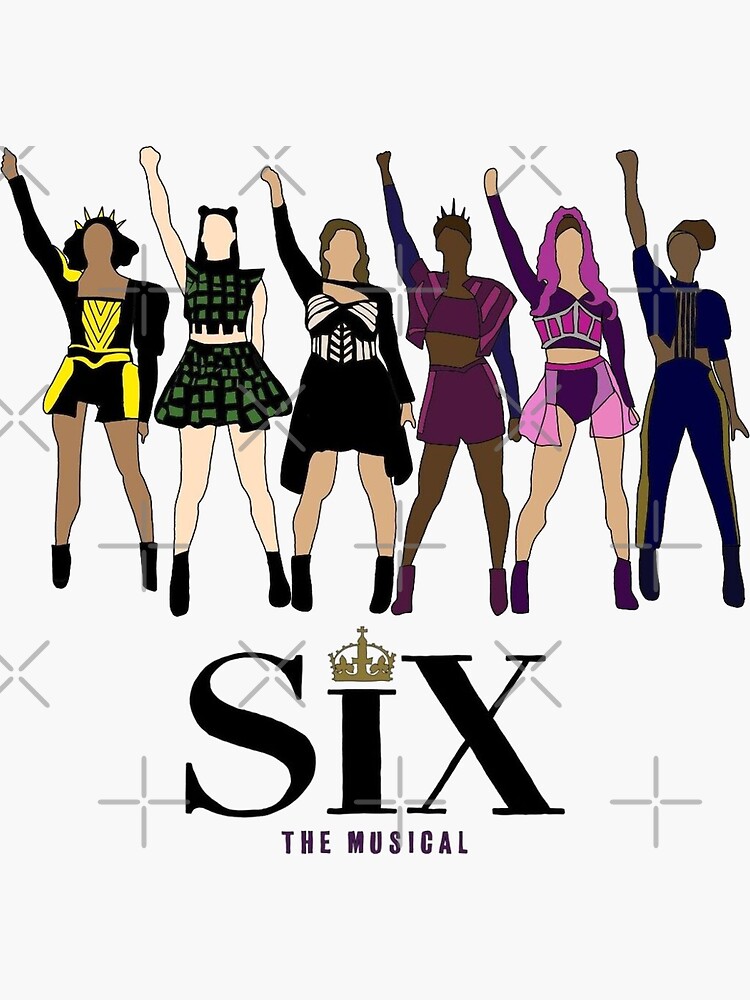 "Six the Musical - Full Logo" Sticker for Sale by daisydance | Redbubble