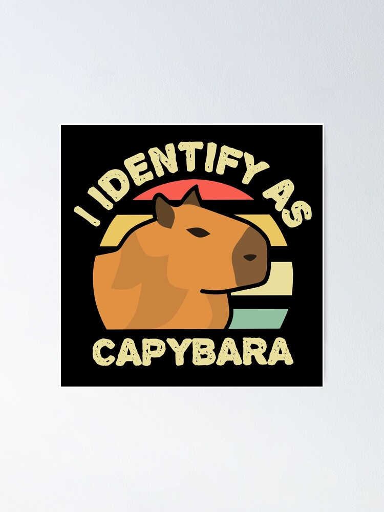 Póster «Me identifico como capibara, meme gracioso de capibara» de ...