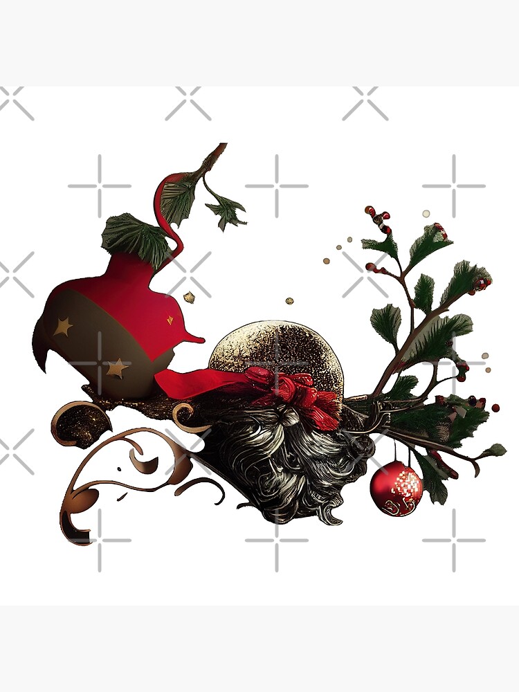 "Aufkleber von Weihnachten mit Mistel" Fotodruck von Zayar-Paing-Soe ...