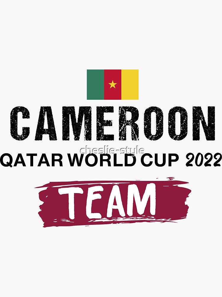" CAMEROON World Cup Football Soccer fan Qatar 2022 " Sticker for Sale ...