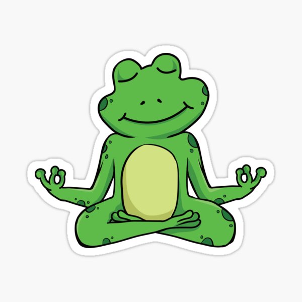 "Yoga Frog Meditating" Sticker for Sale by kurt-vinther | Redbubble
