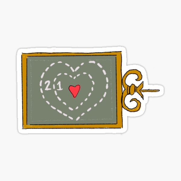"A Heart Two Sizes Too Small " Sticker for Sale by Rosamasfina | Redbubble
