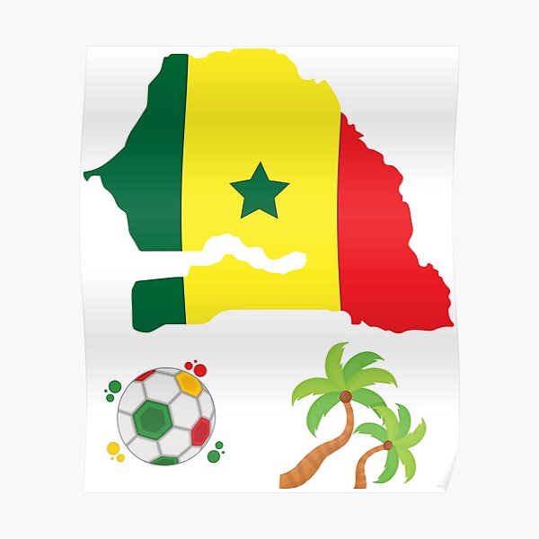 "Senegal Map Flag" Poster for Sale by Tienda-Vane | Redbubble