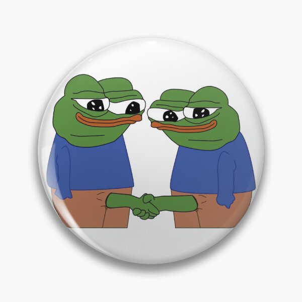 "Pepe the Frog - The Apu Handshake - meme" Pin for Sale by PepeAndFrens ...