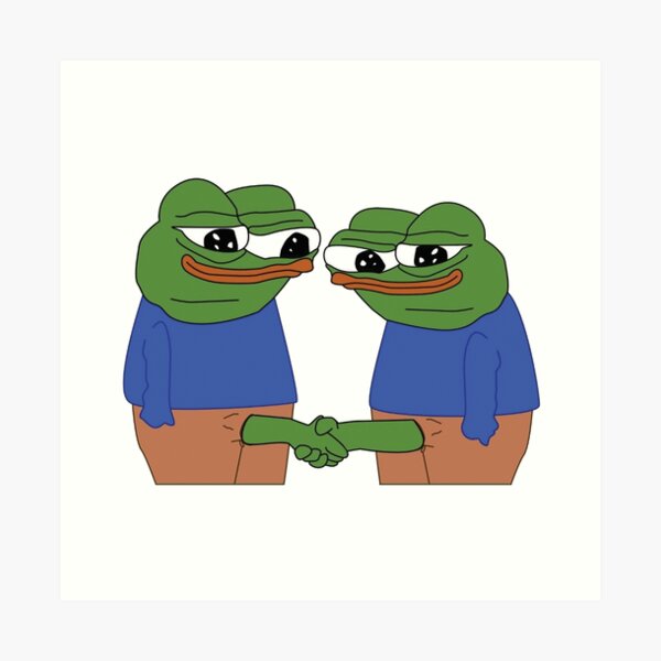 "Pepe the Frog - The Apu Handshake - meme" Art Print for Sale by ...