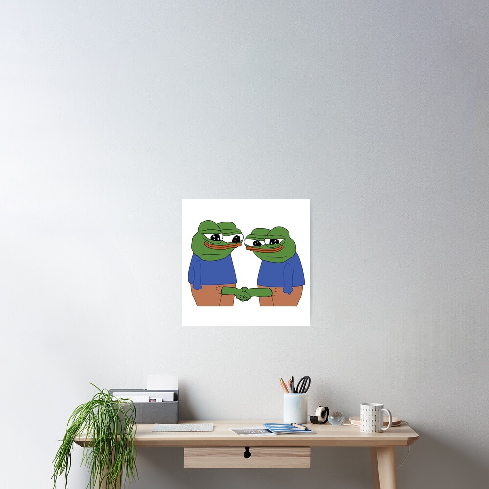 "Pepe the Frog - The Apu Handshake - meme" Poster for Sale by ...