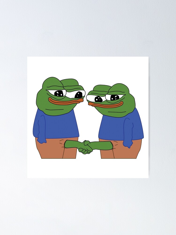"Pepe the Frog - The Apu Handshake - meme" Poster for Sale by ...